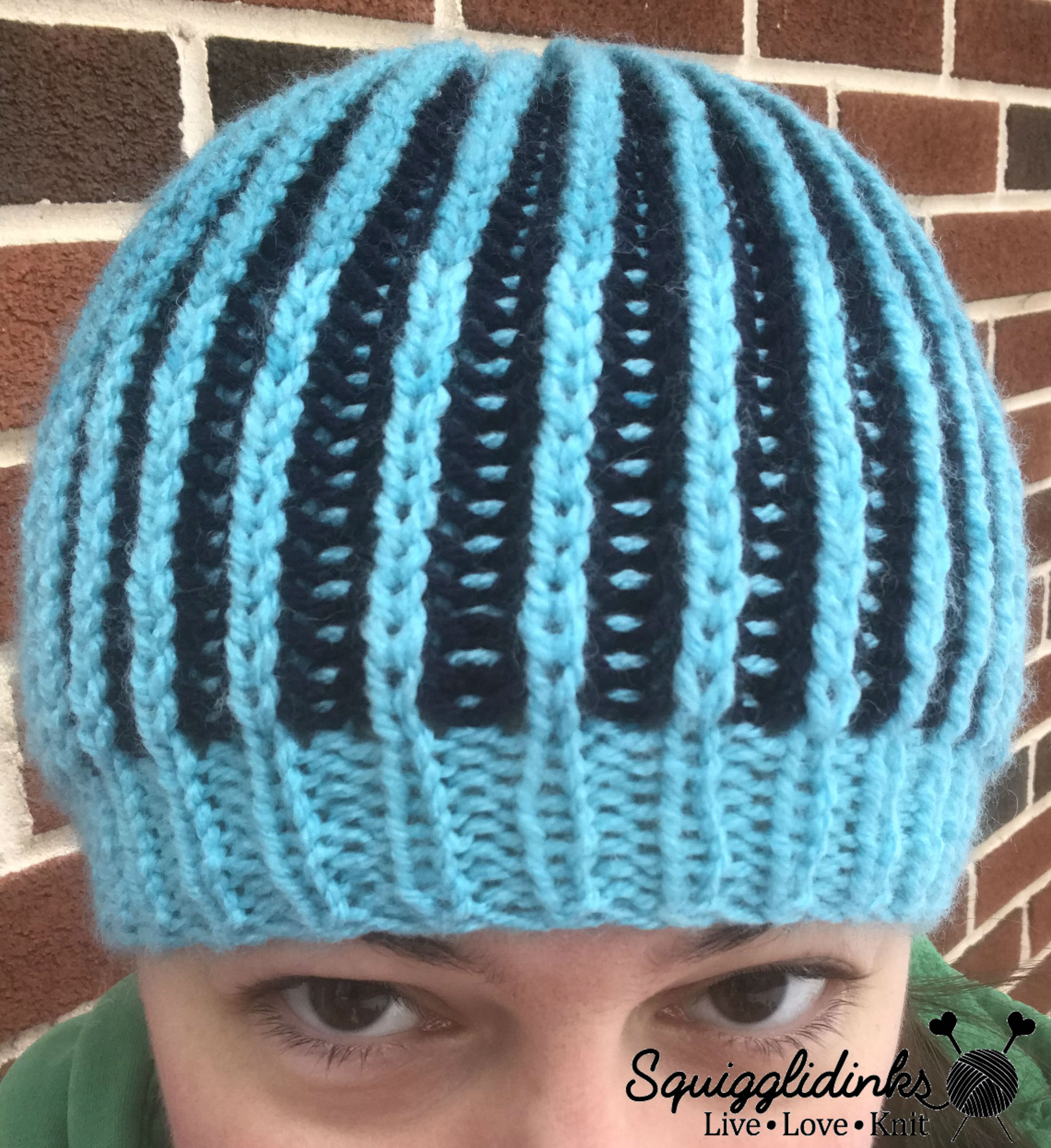 Beginners Brioche Hat, Adapted – Squigglidinks